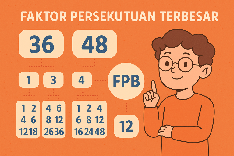 Faktor Persekutuan Terbesar konsep dan cara menghitungnya - Study Inca